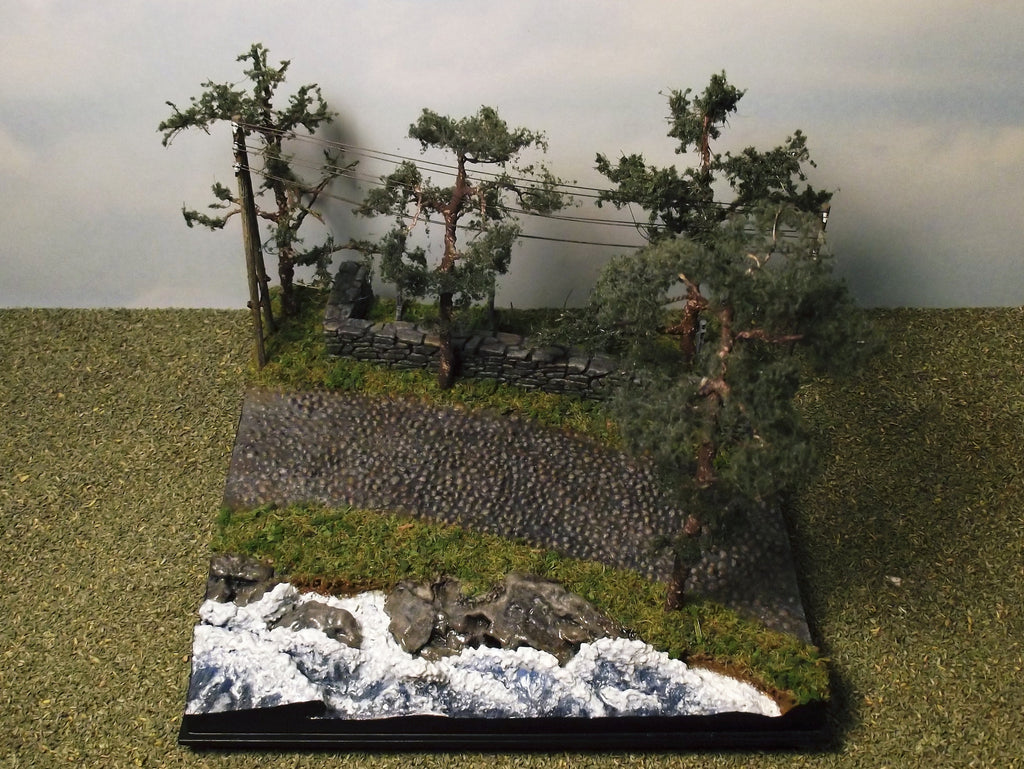 1/72 Diorama Kit "Road By The Lake" by FCH | Full Circle Hobbies
